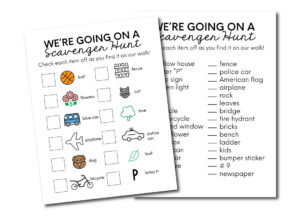 Scavenger Hunt Printables from Thirty Handmade Days