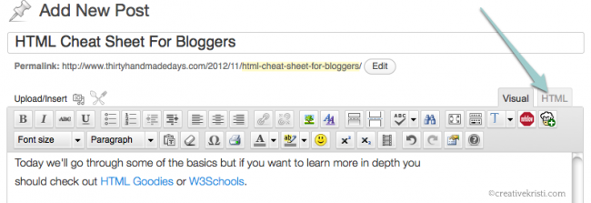 HTML Tutorial: Cheat Sheet for Bloggers