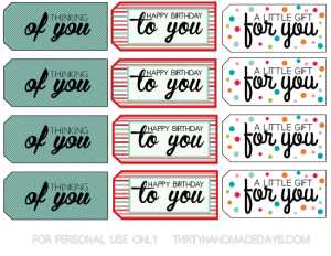 Gift Tags: 3 Printable Options