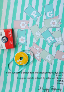 Happy Spring!! Free Downloadable + Printable Banner