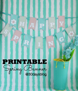 Happy Spring!! Free Downloadable + Printable Banner
