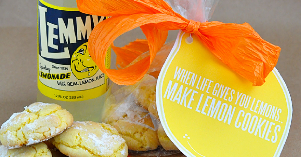 Lemon Cookies with Printable