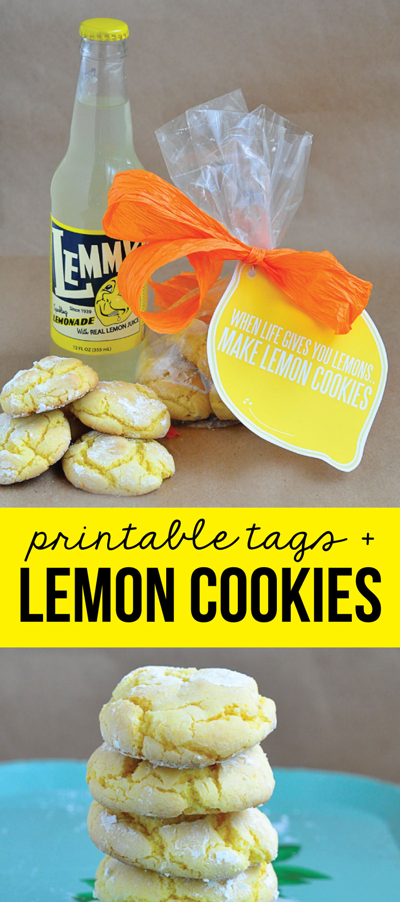 Lemon Cookies with Printable