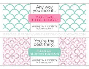 Holiday Gift Ideas: Printable Bread Wrapper