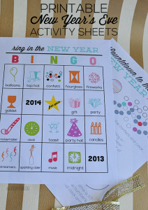Printable New Years Eve Activity Sheets for Kids