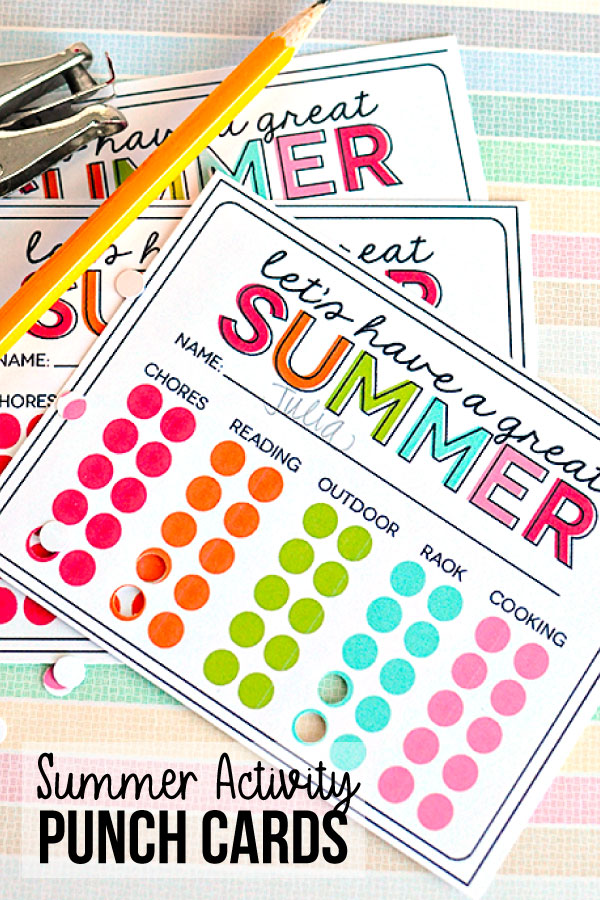 Kids Activities: Summer Punch Cards