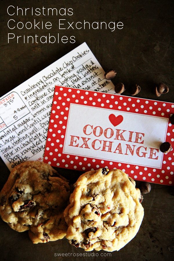 Christmas Cookie Exchange Printables