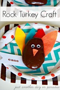 Thanksgiving Crafts: Make Rock Turkey Place Holders