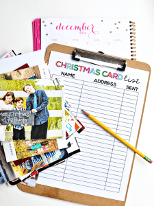 Printable Christmas Card List