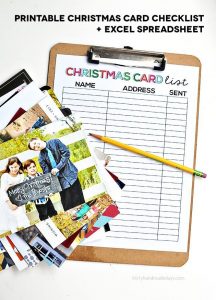 Printable Christmas Card List