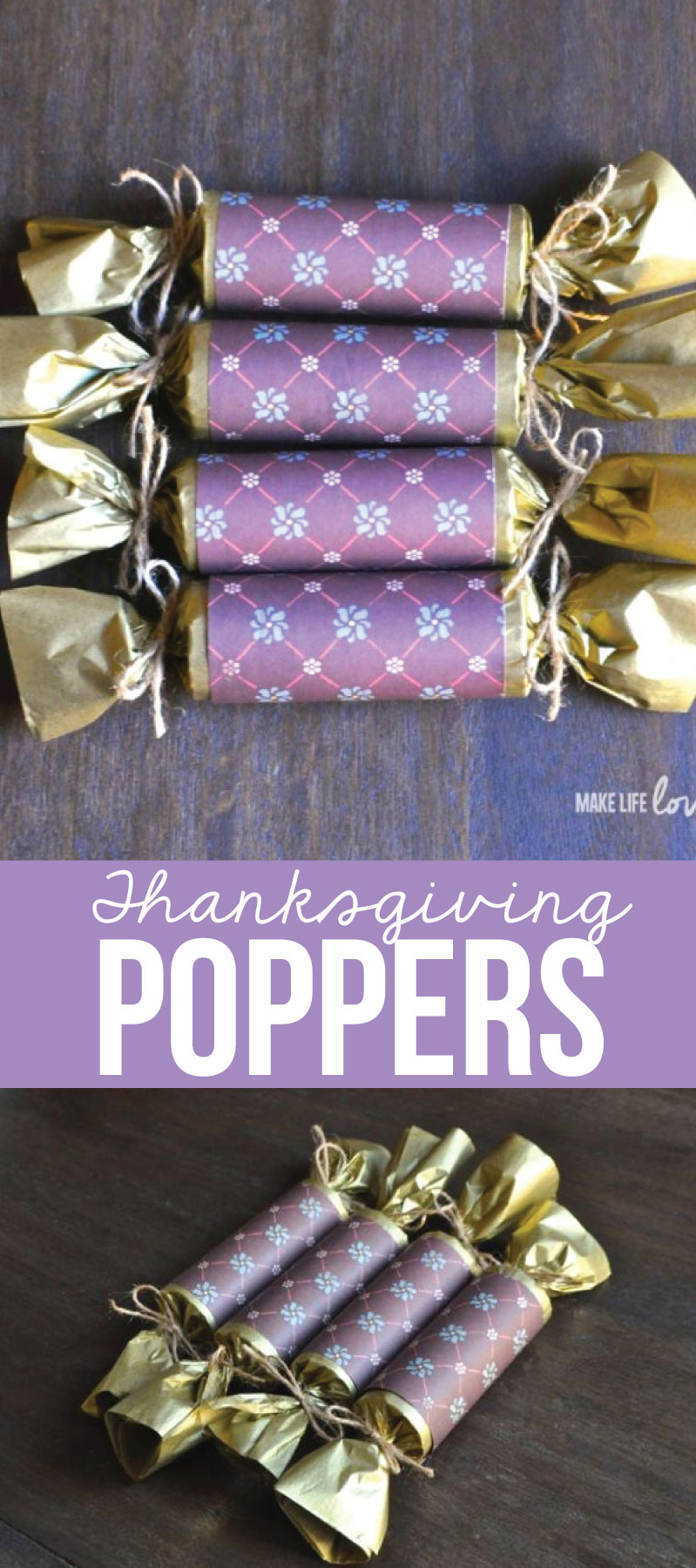 DIY Thanksgiving Poppers