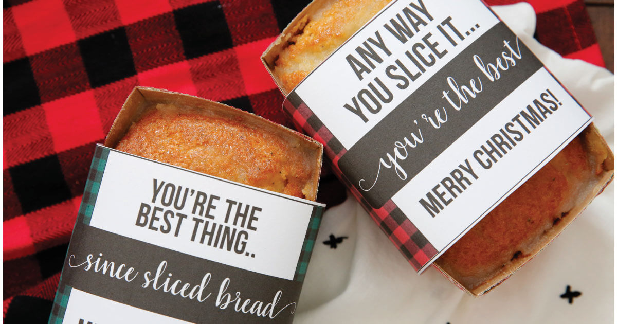 Printable Christmas Bread Wrappers