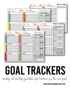 Printable Goals Tracker