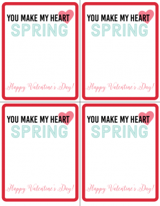Printable Slinky Valentine