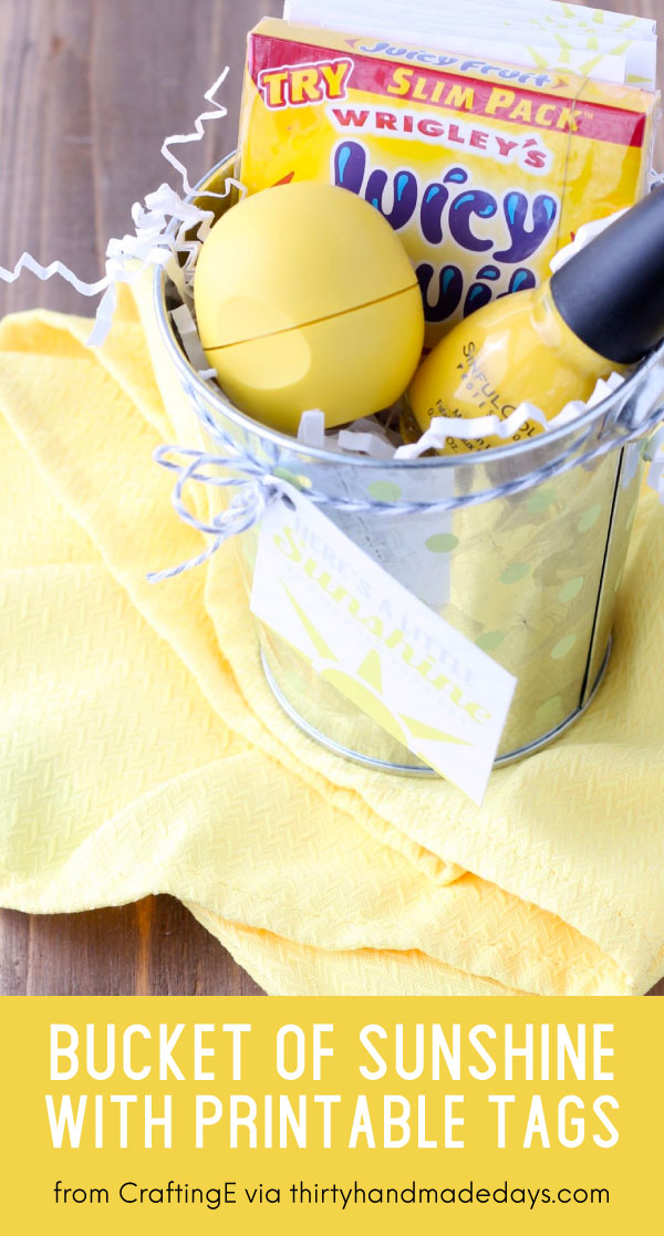 Box of Sunshine with Printable Gift Tags from 30daysblog