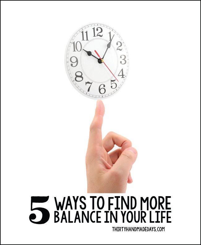 5 Ways to Find More Balance