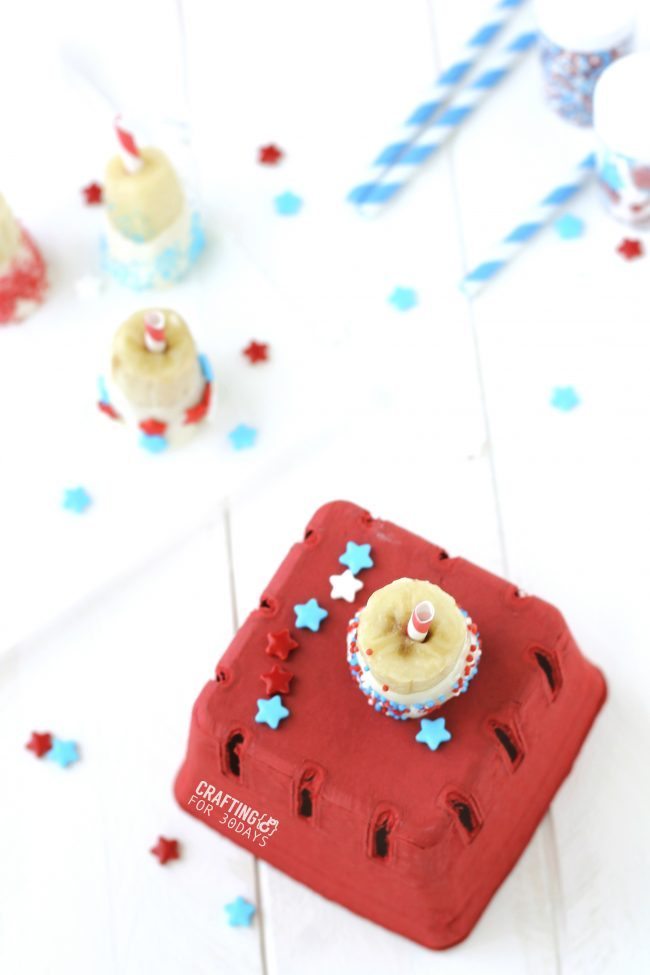 4th of July Firecracker Banana Pops