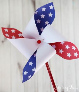 4th of July Printable Patriotic Pinwheel