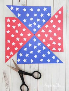 4th of July Printable Patriotic Pinwheel