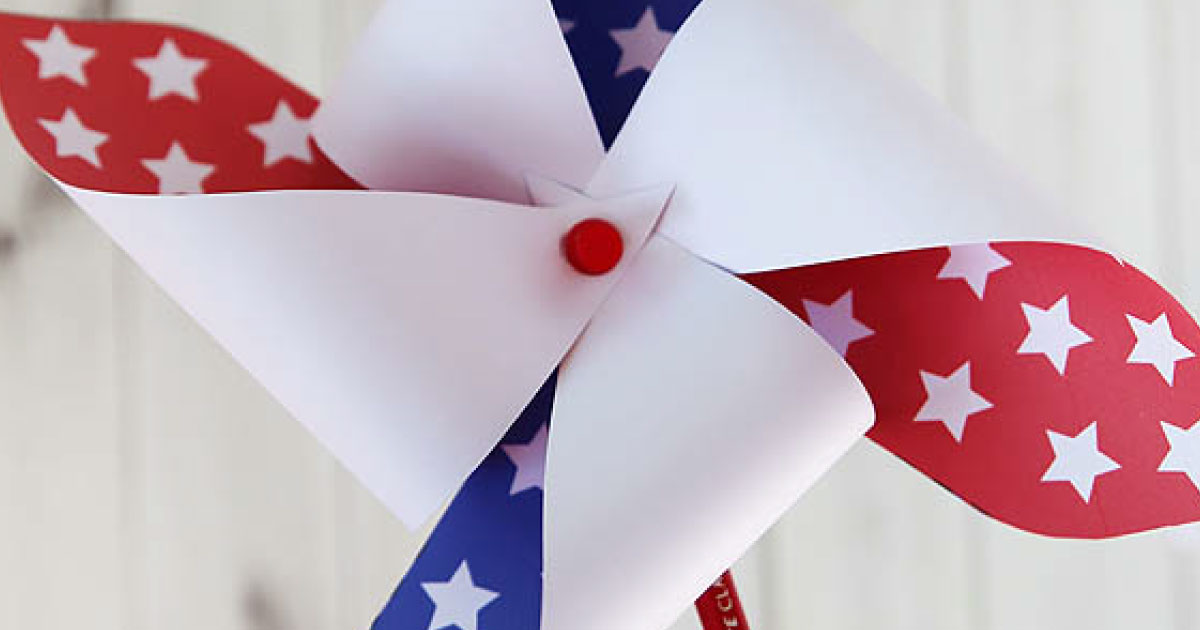 4th of July Printable Patriotic Pinwheel