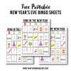 Updated Printable New Year's Eve BINGO - Thirty Handmade Days