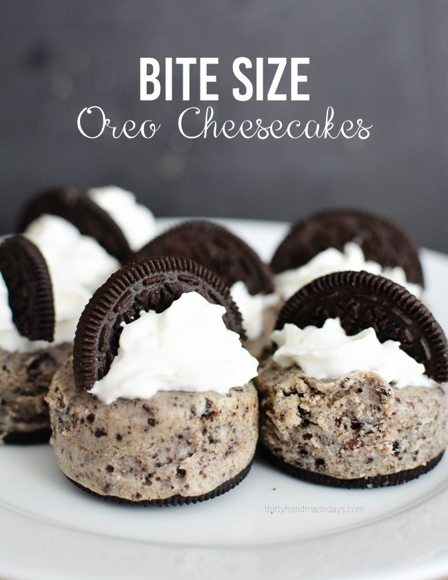 Bite Size Oreo Cheesecake
