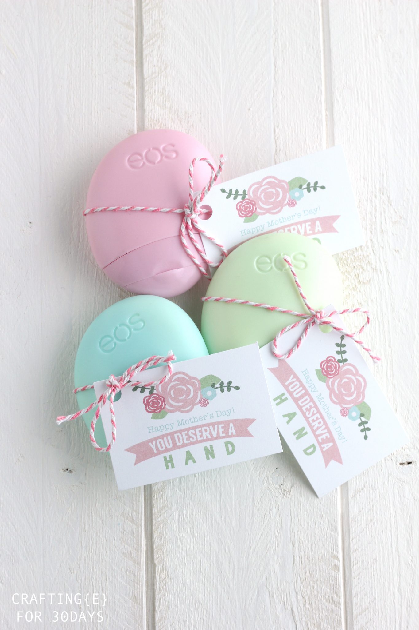 Hand Lotion Mother's Day Gift + Tag - Thirty Handmade Days