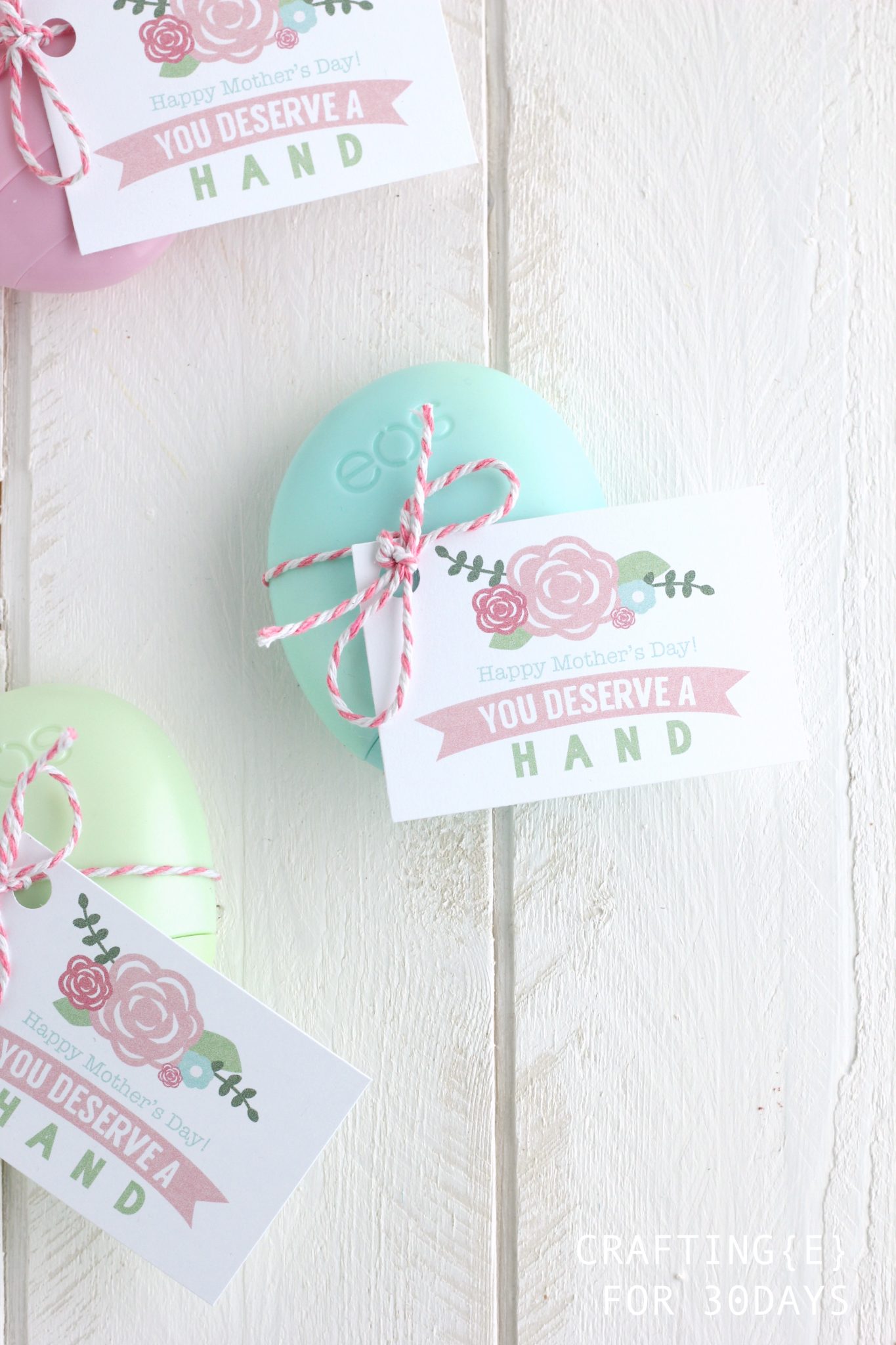 Hand Lotion Mother's Day Gift + Tag - Thirty Handmade Days