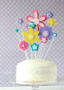 DIY Flower Cake Topper For Any Spring Soirée! - Thirty Handmade Days