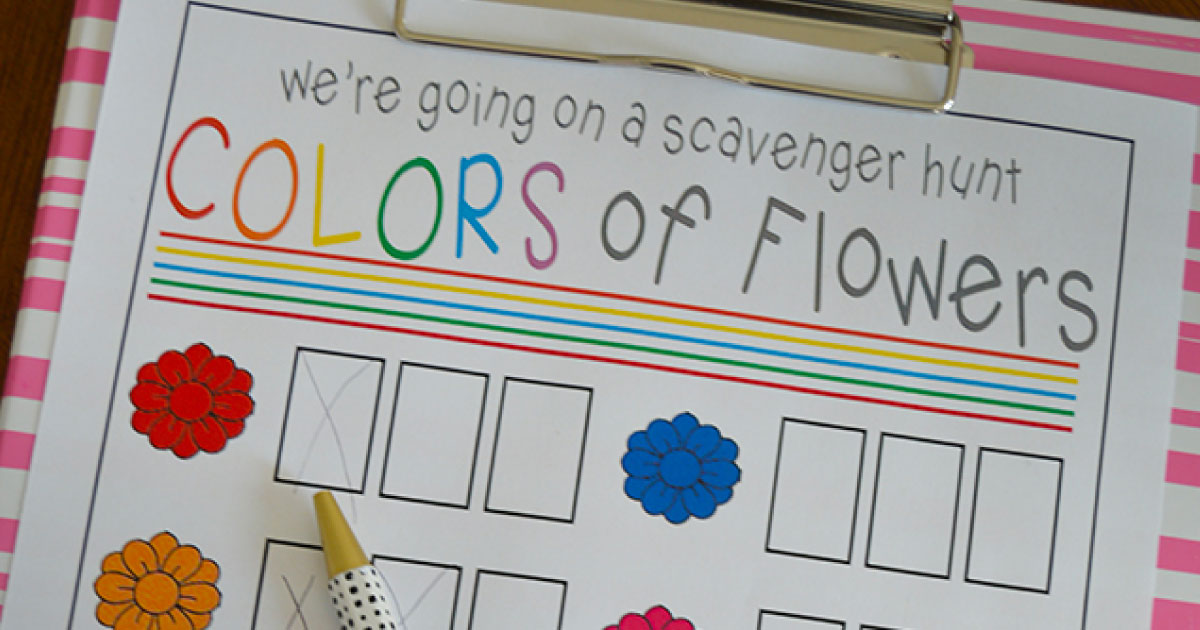 Flower Scavenger Hunt - Thirty Handmade Days