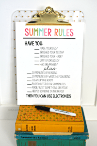 Printable Summer Rules