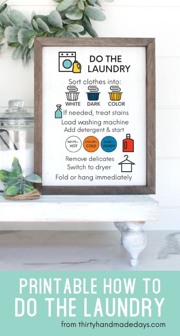 Teach Your Kids How to Do Laundry from Thirty Handmade Days