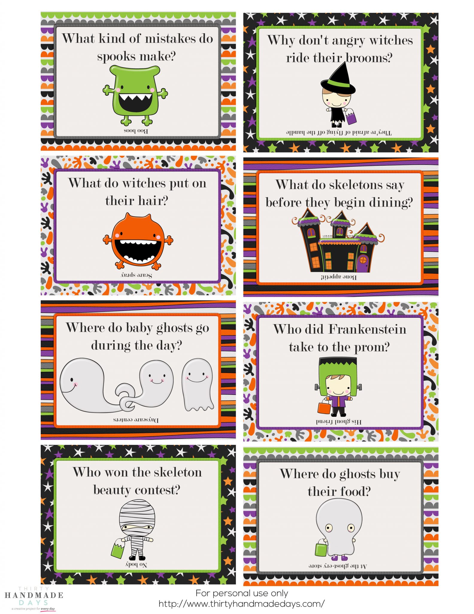 Printable Halloween Lunchbox Notes