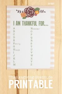 Thanksgiving Gratitude Printable