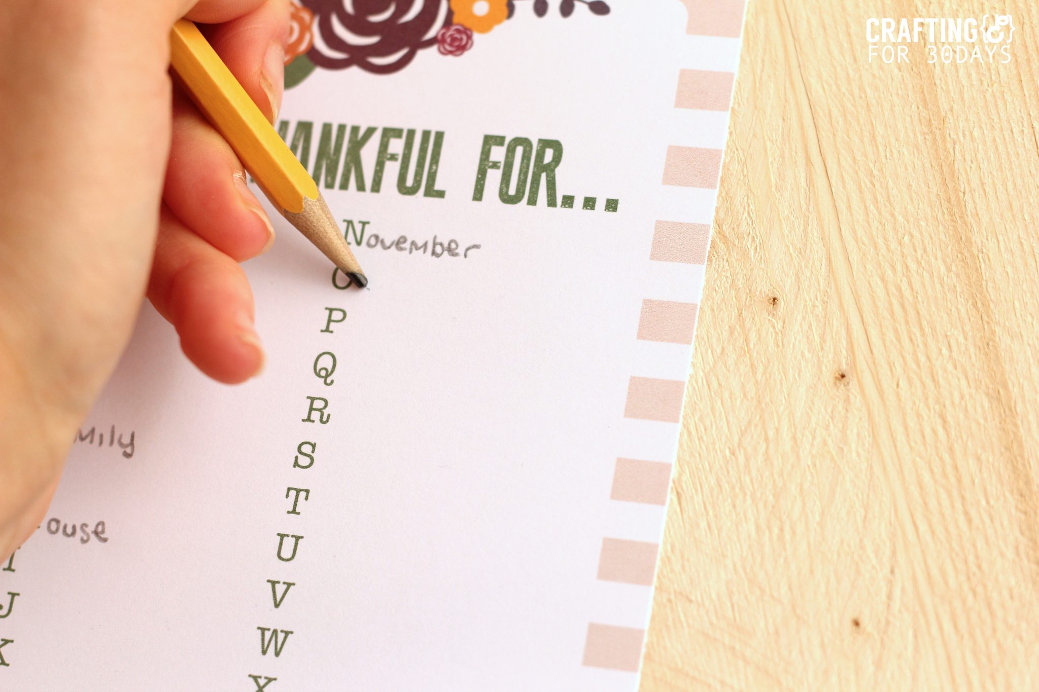 Thanksgiving Gratitude Printable