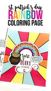 St.Patrick's Day Rainbow Coloring Page