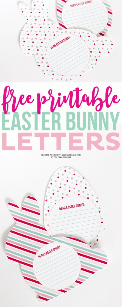 Free Printable Easter Bunny Letters - Thirty Handmade Days