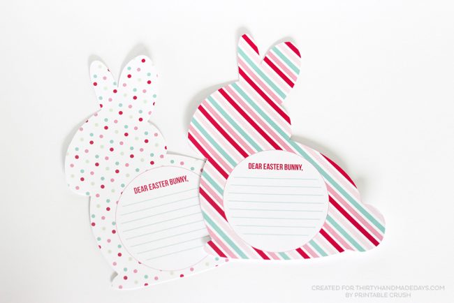 Free Printable Easter Bunny Letters - Thirty Handmade Days