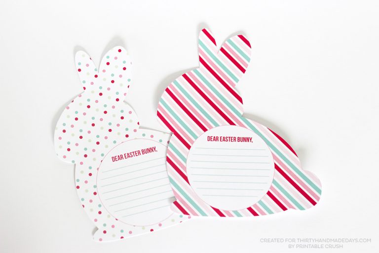 Free Printable Easter Bunny Letters - Thirty Handmade Days