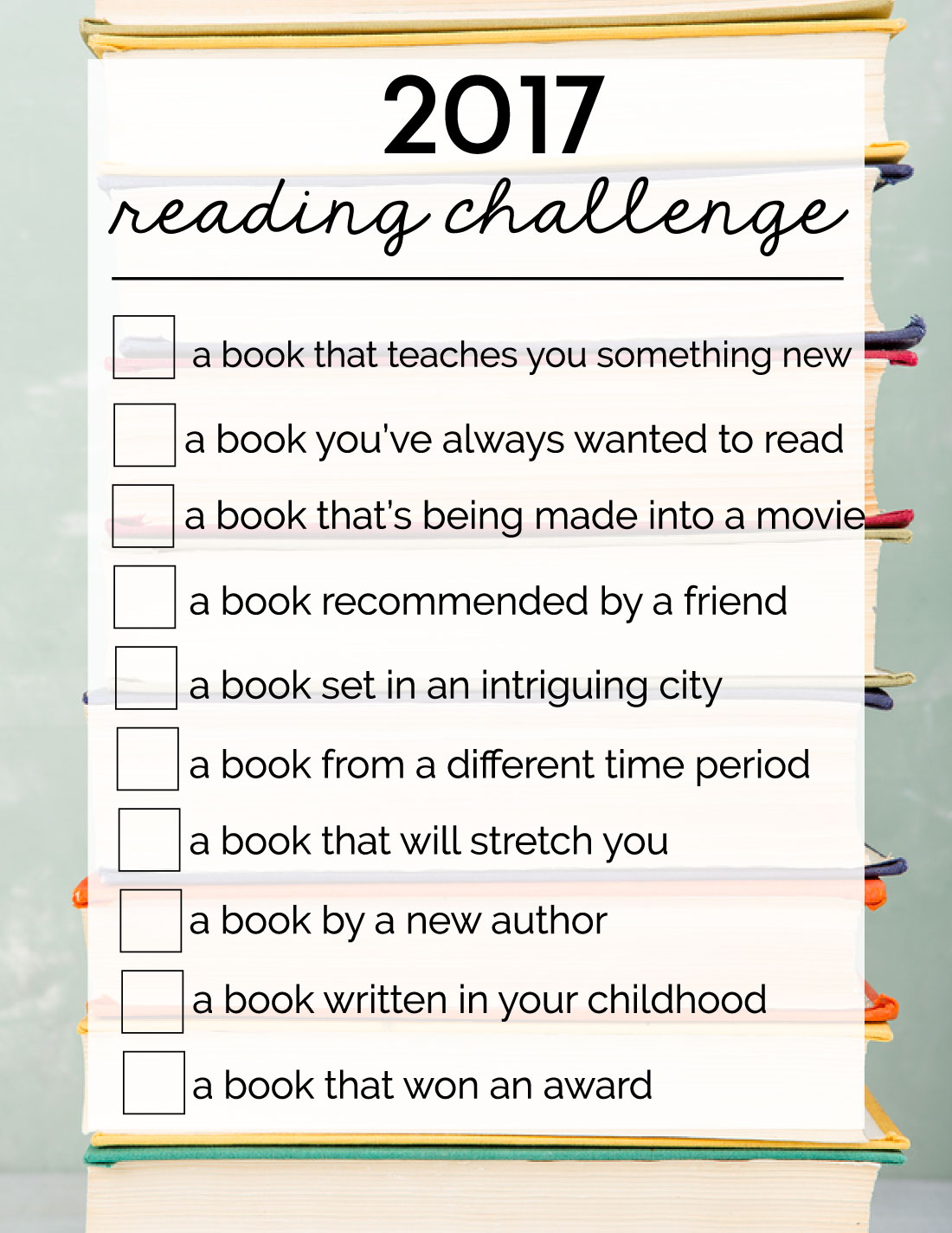 2017 Reading Challenge 2017 Reading Challenge
