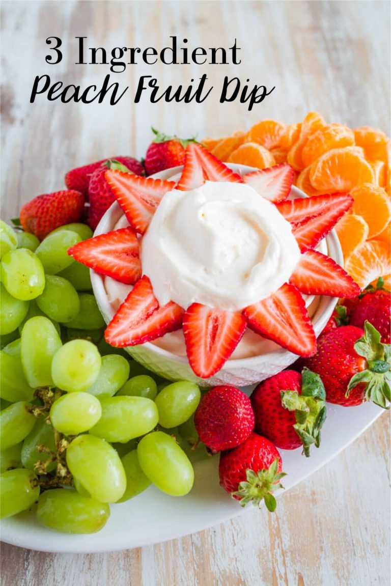 Peach Yogurt Fruit Dip | Recipe from 30daysblog
