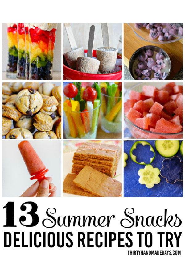 13 Summer Snack Ideas Your Kids Will Love - Thirty Handmade Days