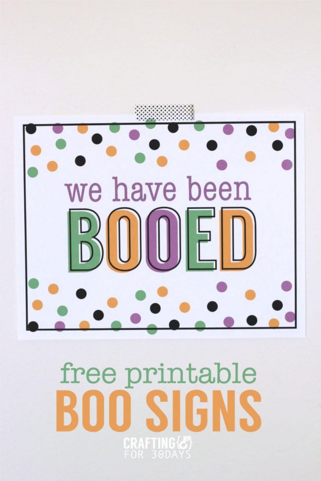 Halloween Ideas: Printable Boo Signs