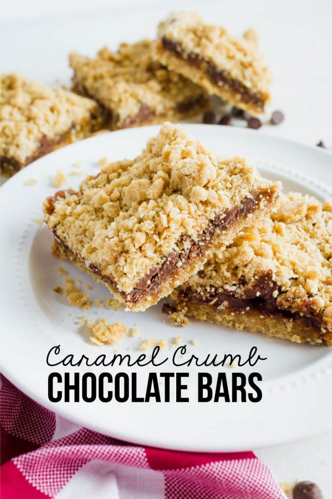 Caramel Crumb Chocolate Bars