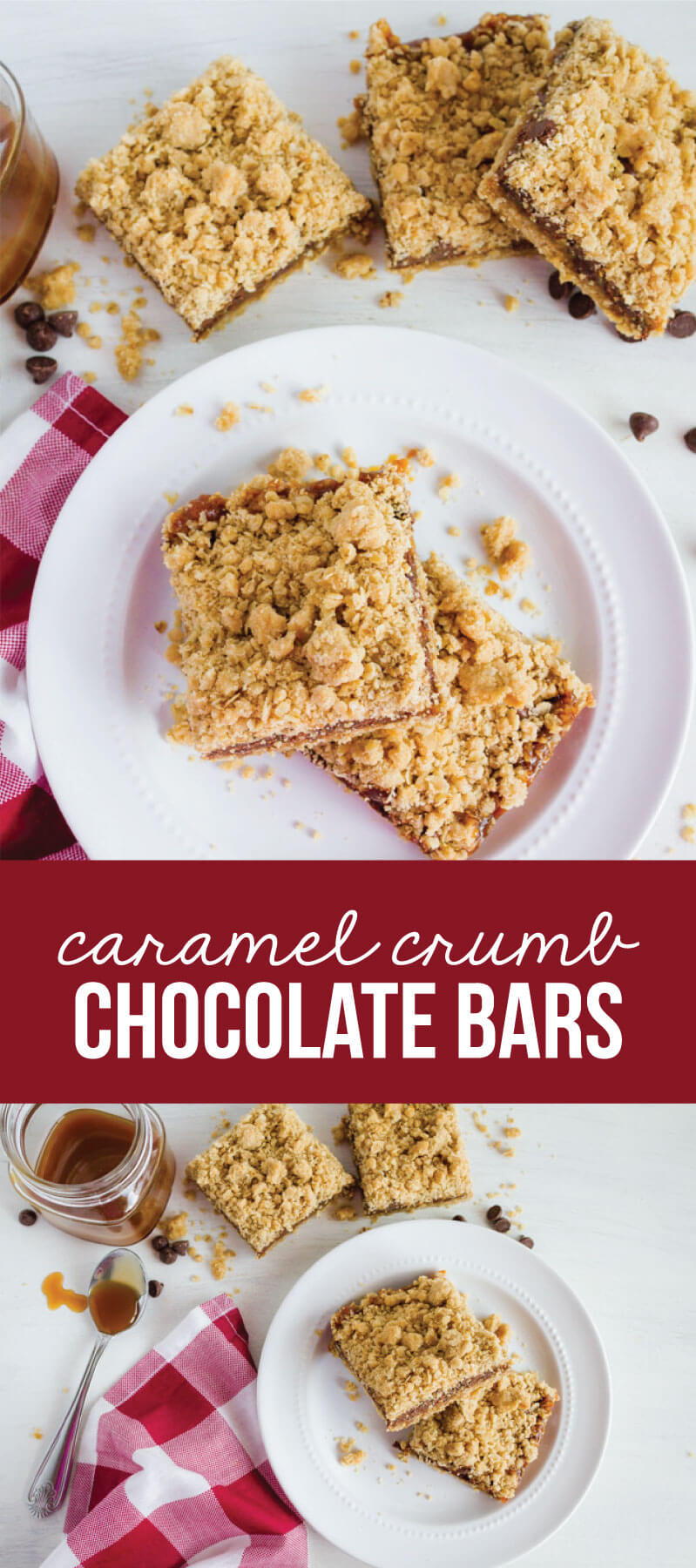 Caramel Crumb Chocolate Bars