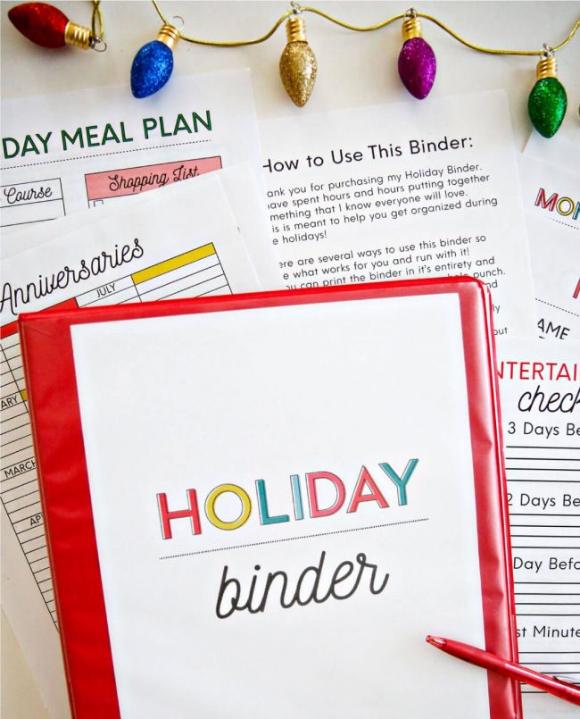 2017 Holiday Binder - Thirty Handmade Days