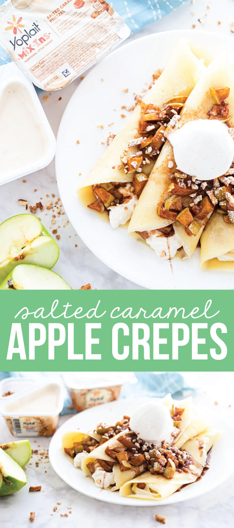Salted Caramel Apple Crepe Recipe