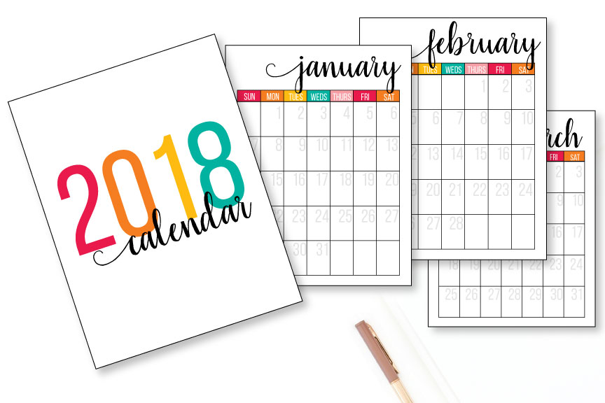 2017 Calendar Print Out Cute