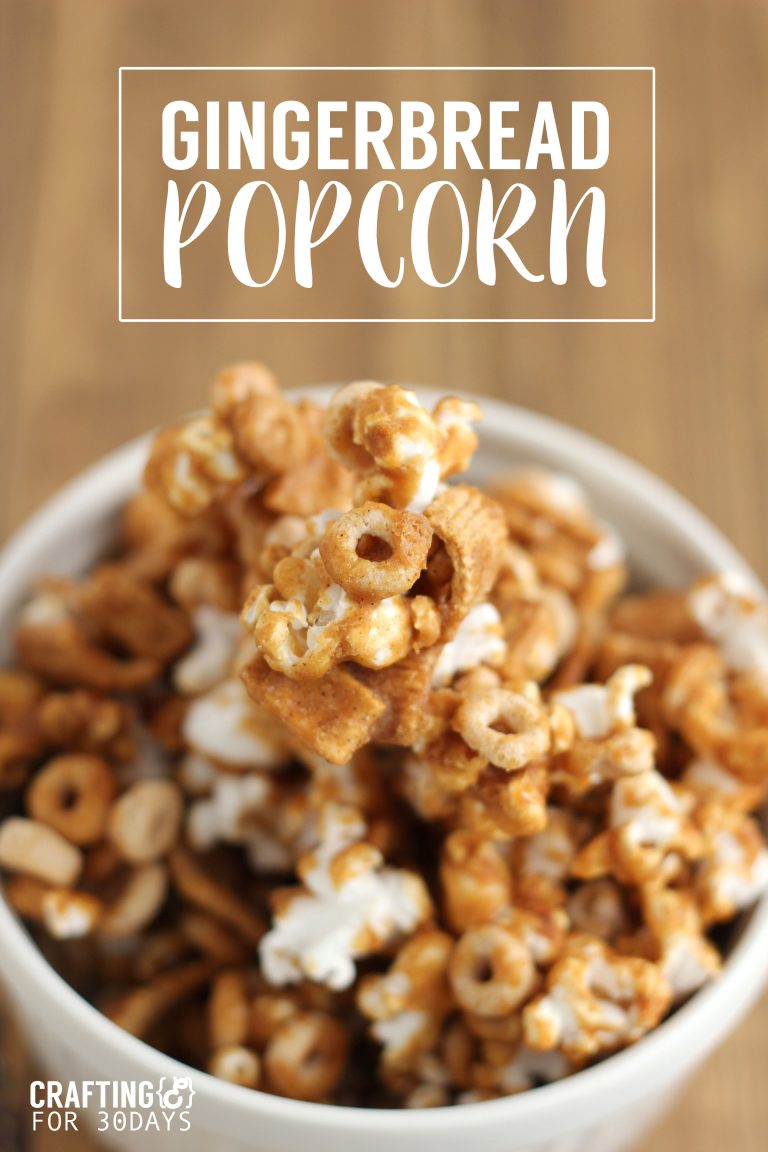Gingerbread Popcorn Mix