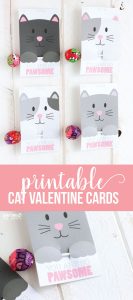 FREE Printable Cat Valentine Cards